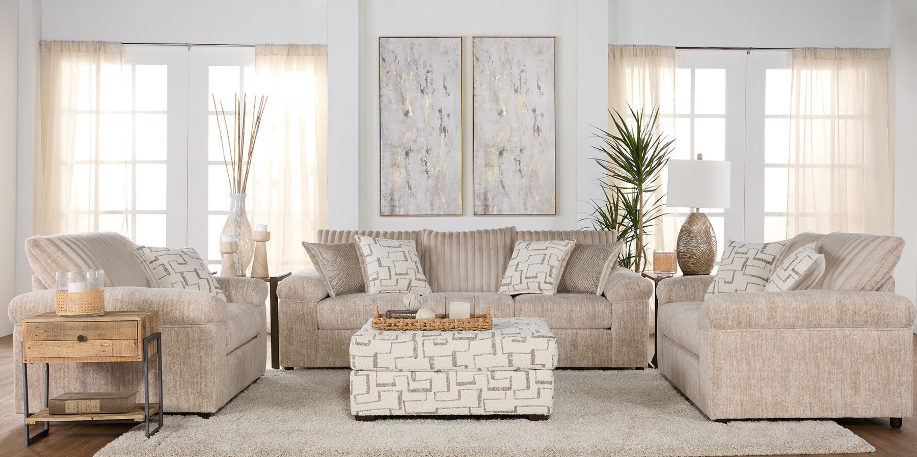 Neutral Living Room Furniture Set – Timeless Decor for Every Home